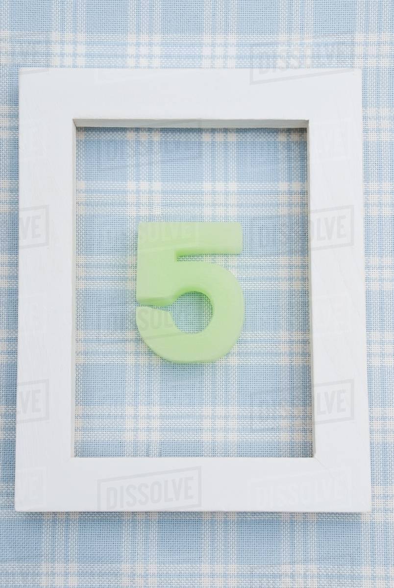 Number five in a frame - Royalty-free Stock Photo | Dissolve
