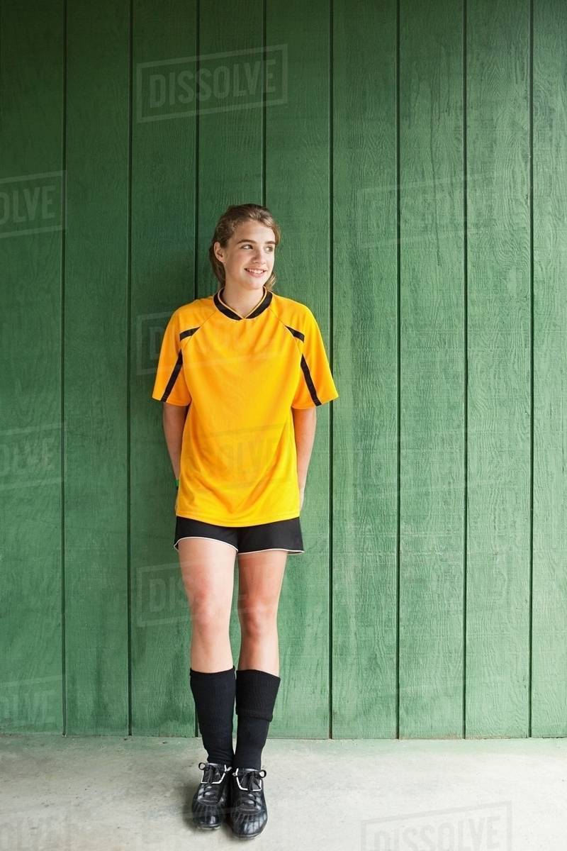 Portrait of a girl soccer player - Royalty-free Stock Photo | Dissolve