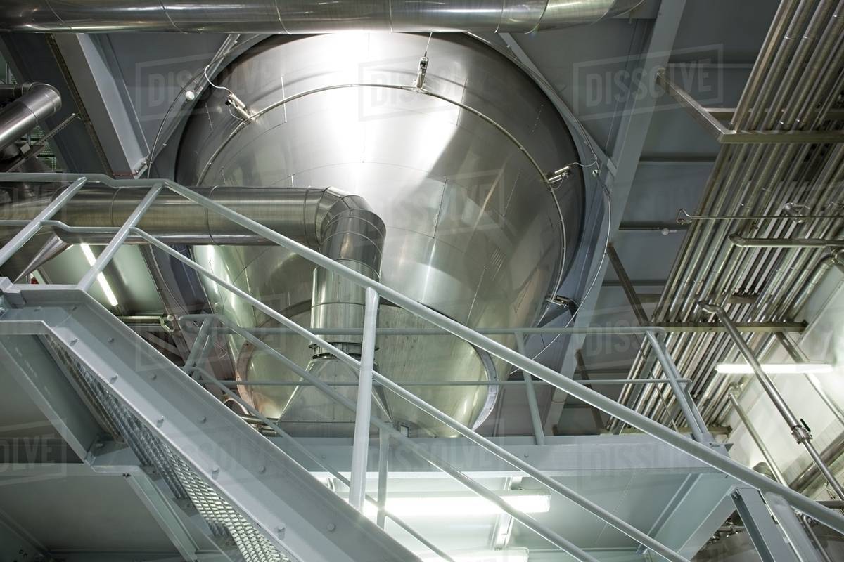 Stainless steel machinery in a factory - Royalty-free Stock Photo ...