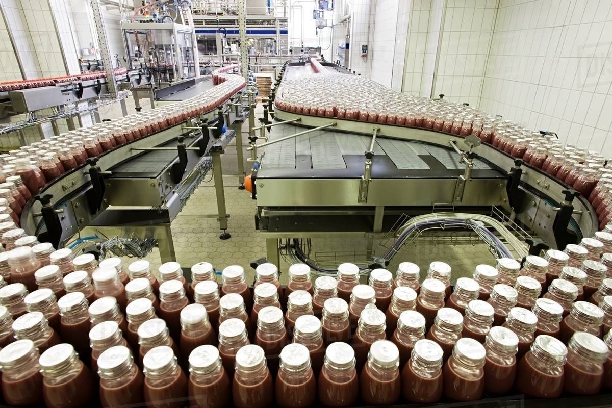 Bottled drinks being made in a factory - Royalty-free Stock Photo ...