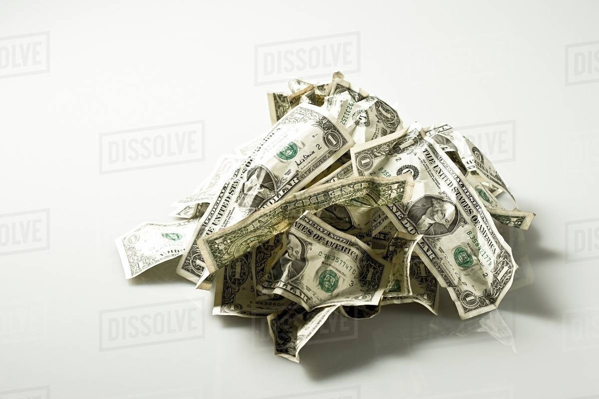 Crumpled banknotes - Stock Photo - Dissolve