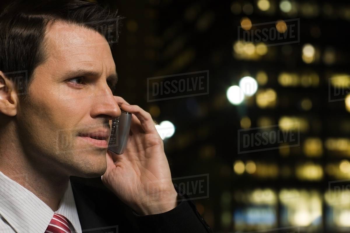 Businessman making a telephone call - Royalty-free Stock Photo | Dissolve