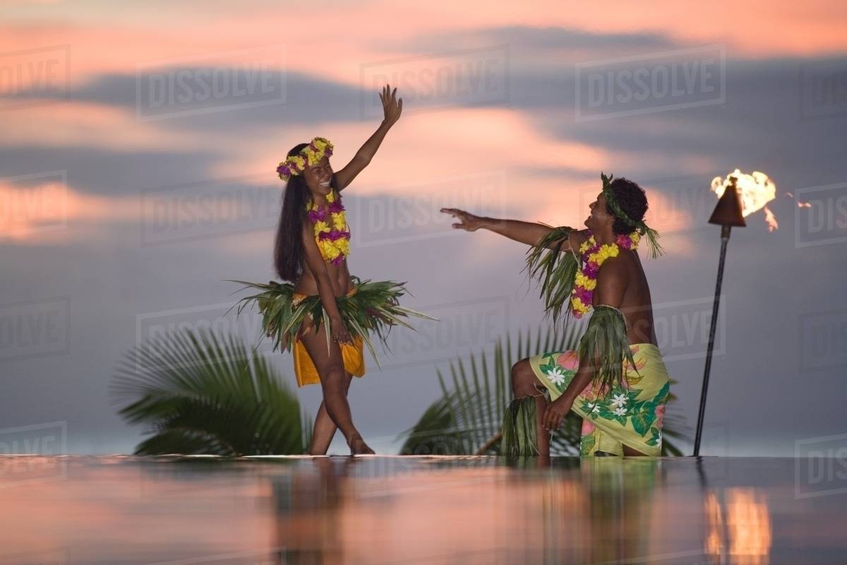 Tamure dancers in tahiti - Royalty-free Stock Photo | Dissolve