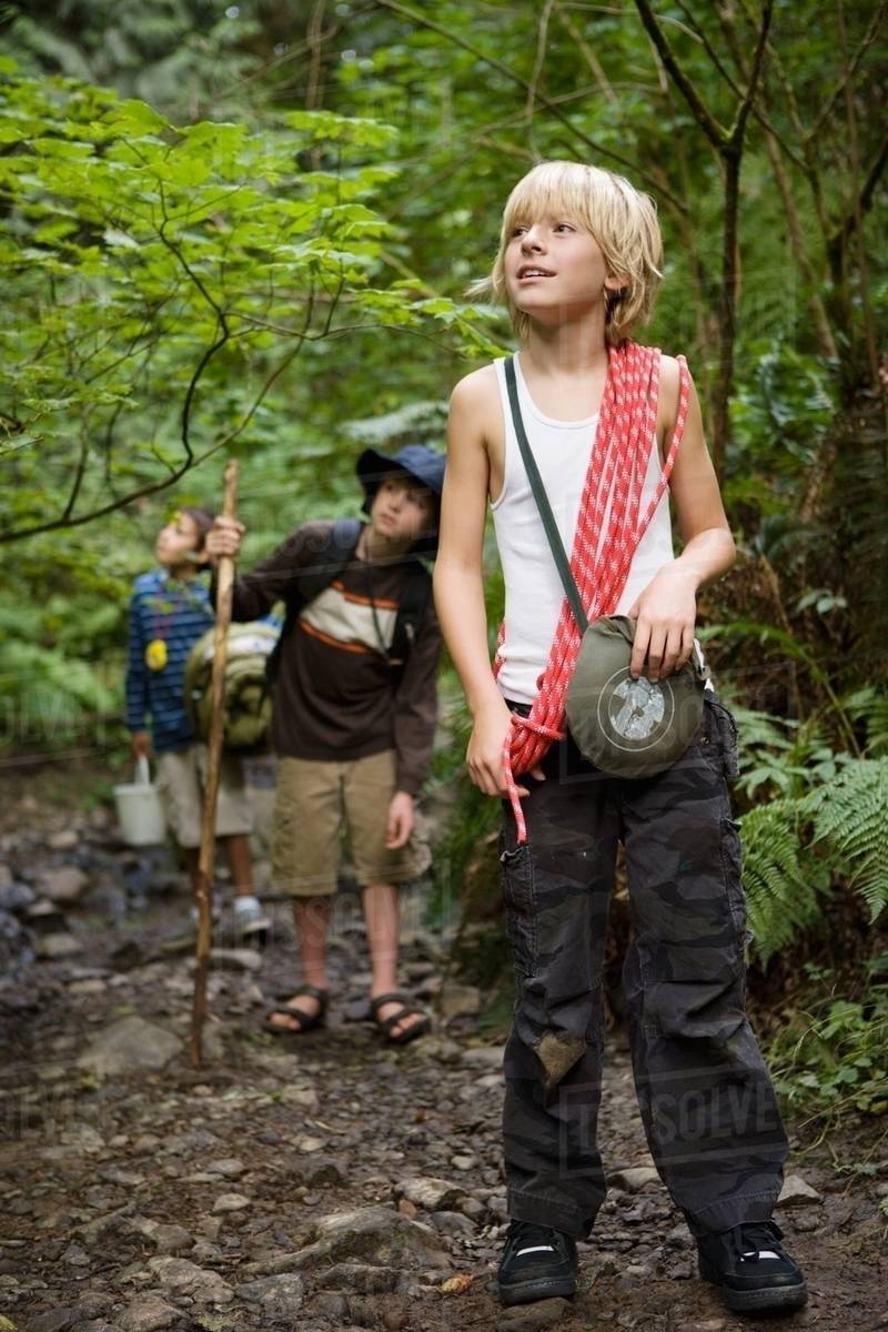 Boys in forest - Royalty-free Stock Photo | Dissolve