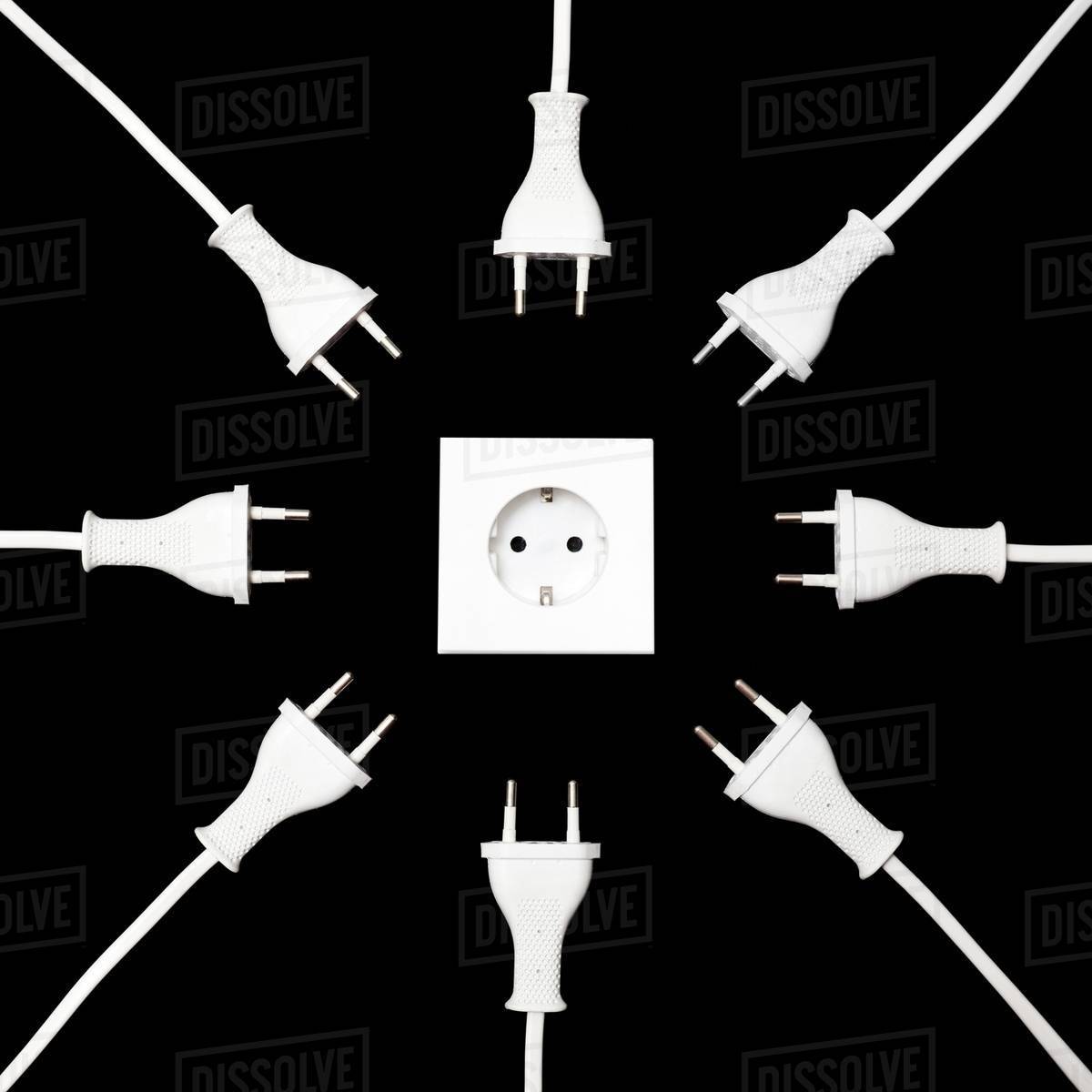 Electrical plug and sockets - Stock Photo - Dissolve