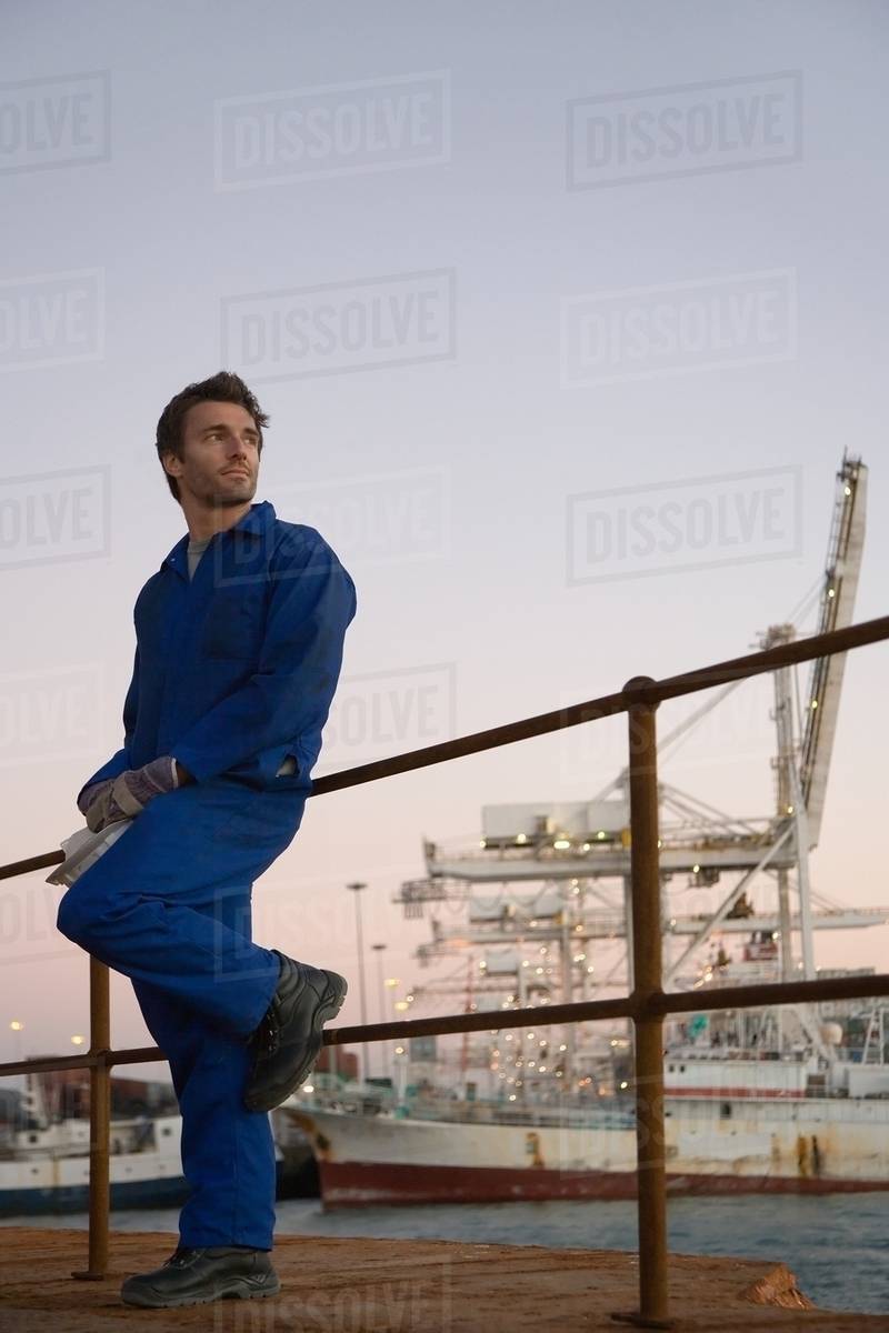 A harbour worker - Royalty-free Stock Photo | Dissolve