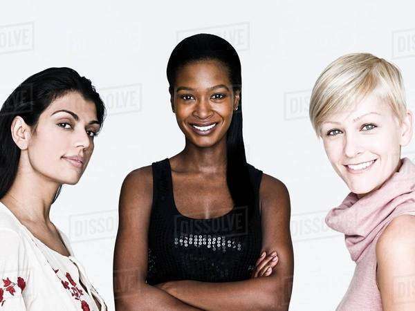 Three happy women - Stock Photo - Dissolve