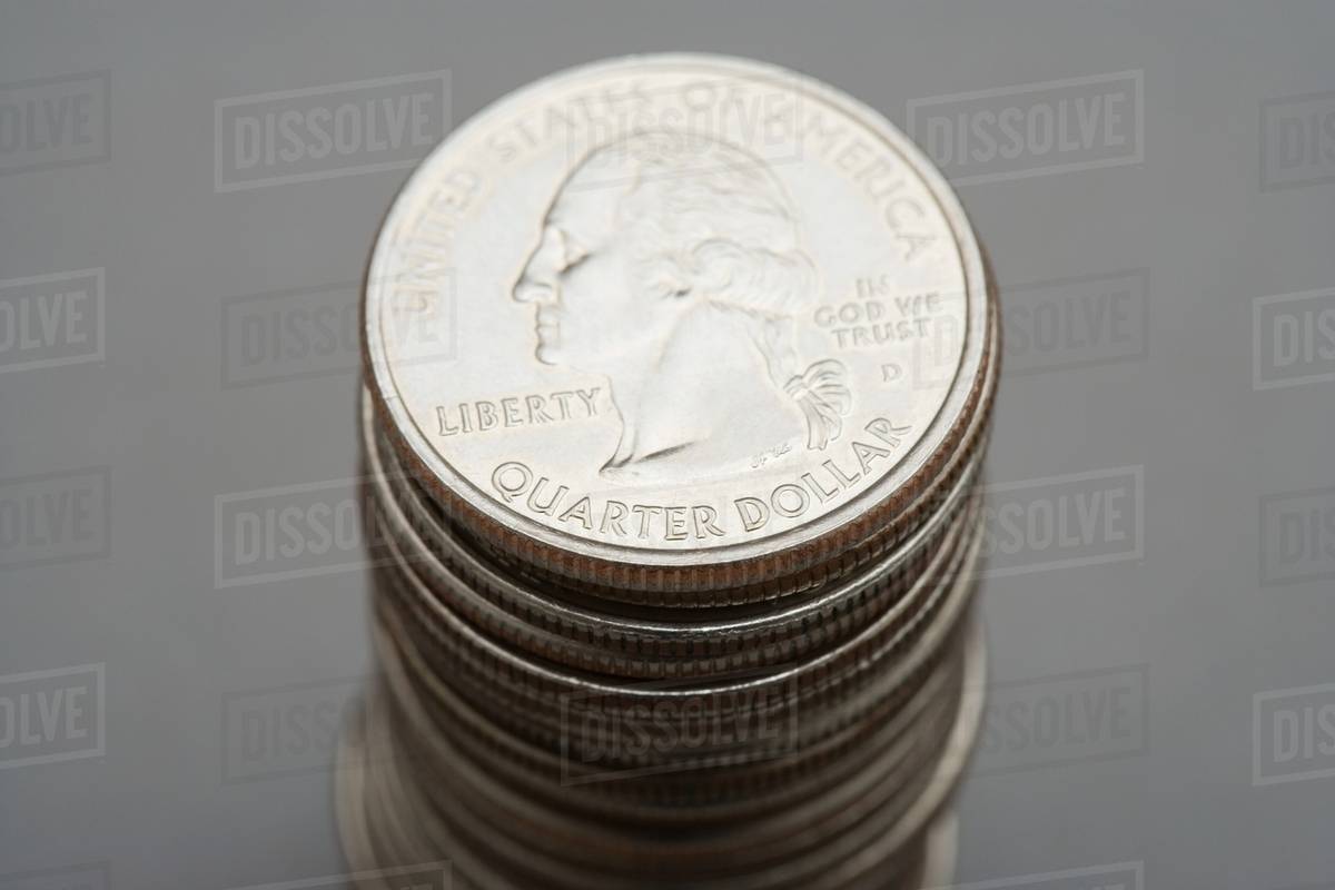 Stack of quarters - Royalty-free Stock Photo | Dissolve