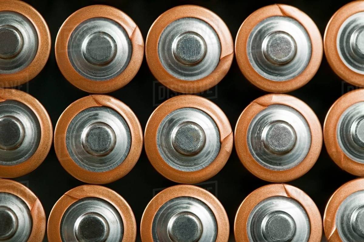 Batteries in a row - Royalty-free Stock Photo | Dissolve