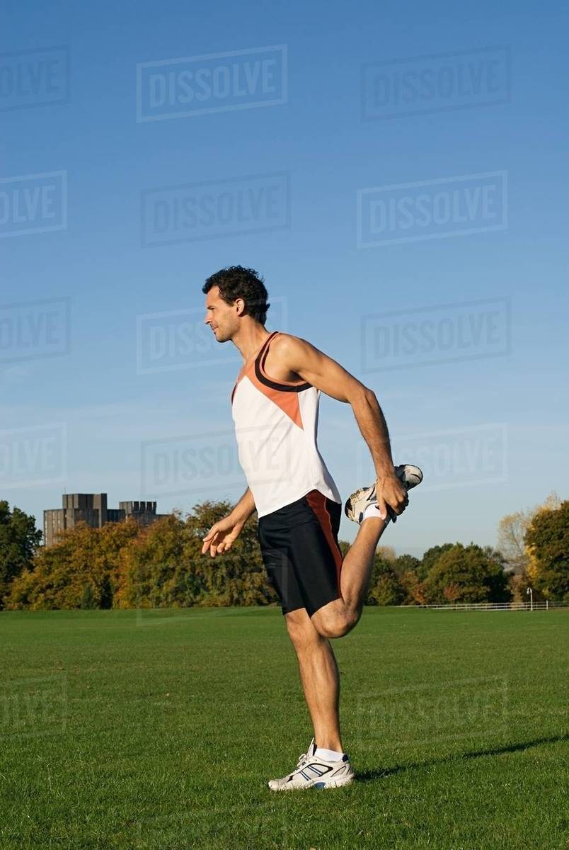 A man warming up - Royalty-free Stock Photo | Dissolve