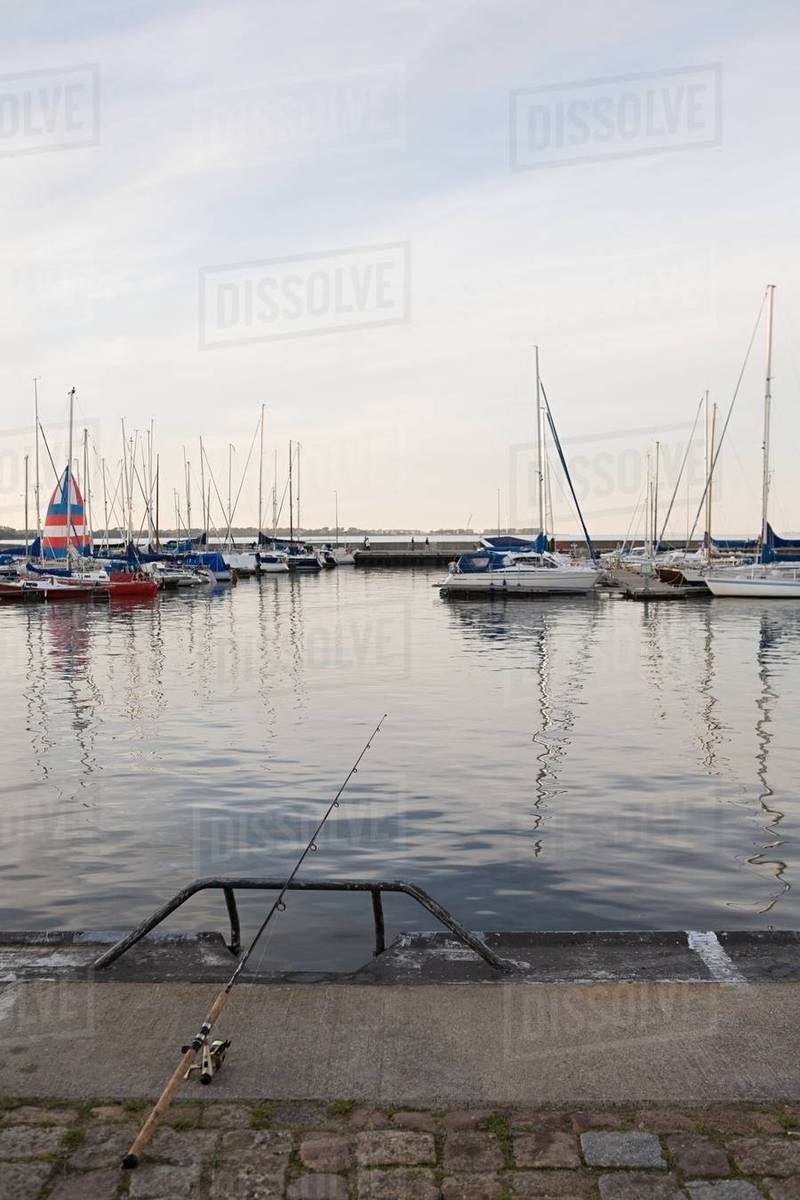 Fishing in harbour - Royalty-free Stock Photo | Dissolve