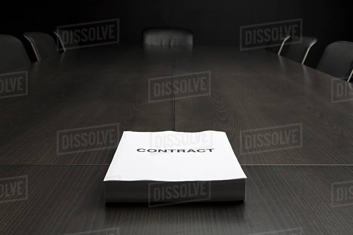Contract on a conference table - Royalty-free Stock Photo | Dissolve