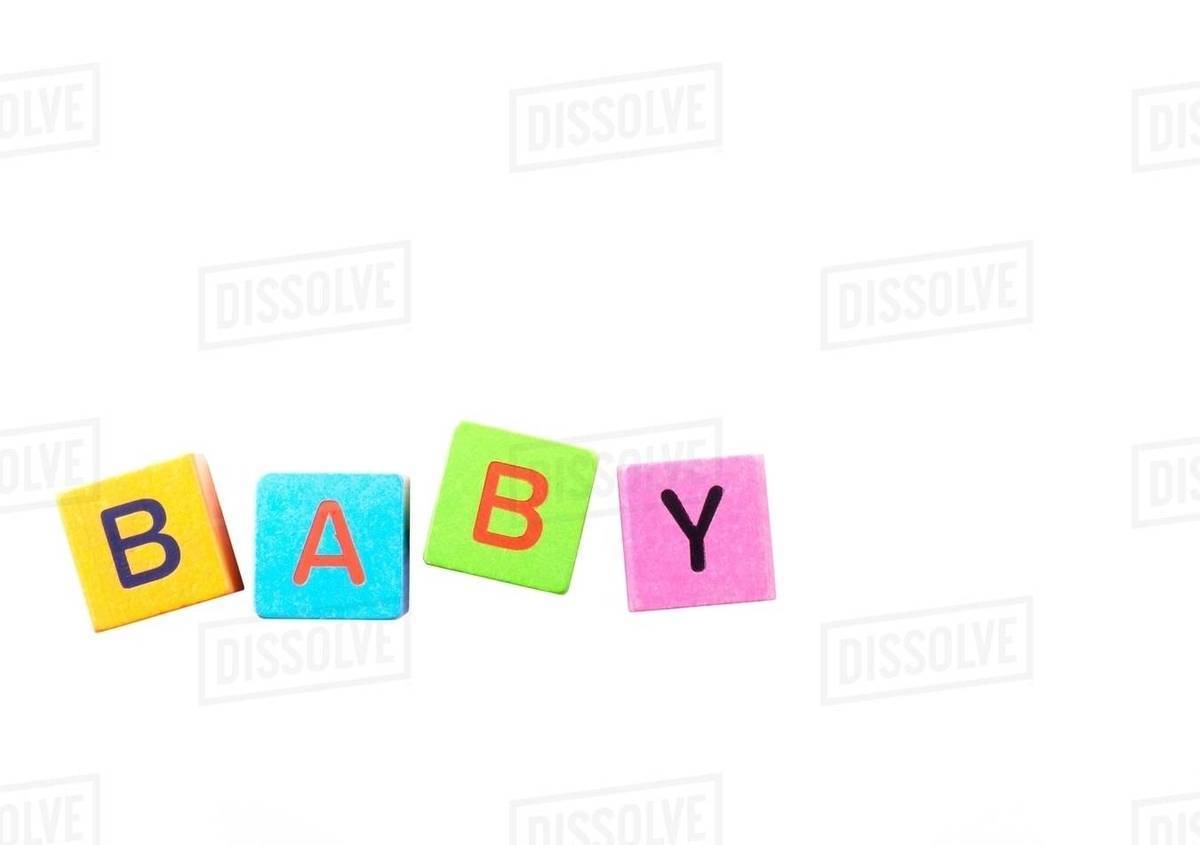 Building blocks spelling baby - Royalty-free Stock Photo | Dissolve