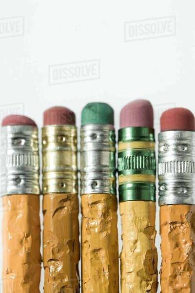 Chewed pencils - Stock Photo - Dissolve