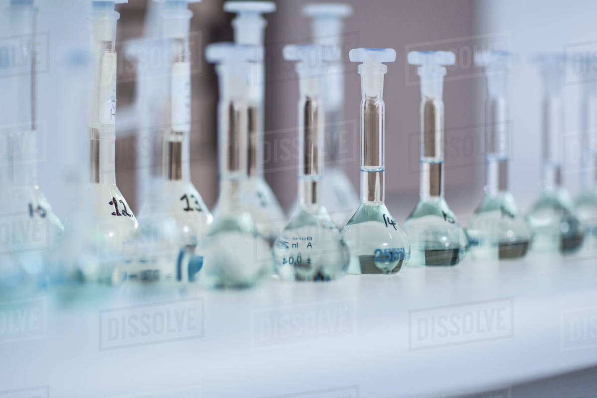 Rows of test tubes in laboratory, close-up - Royalty-free Stock Photo ...