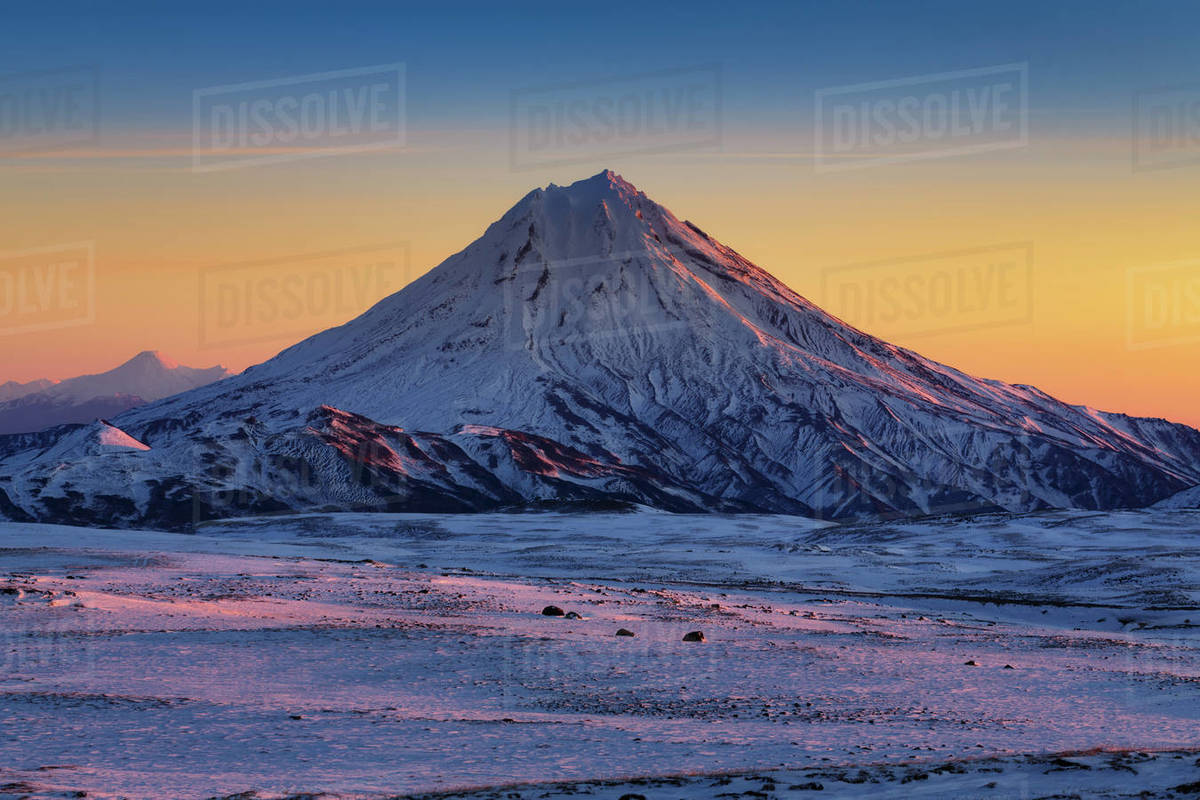 Stunning winter mountain landscape of Kamchatka Peninsula - beautiful ...
