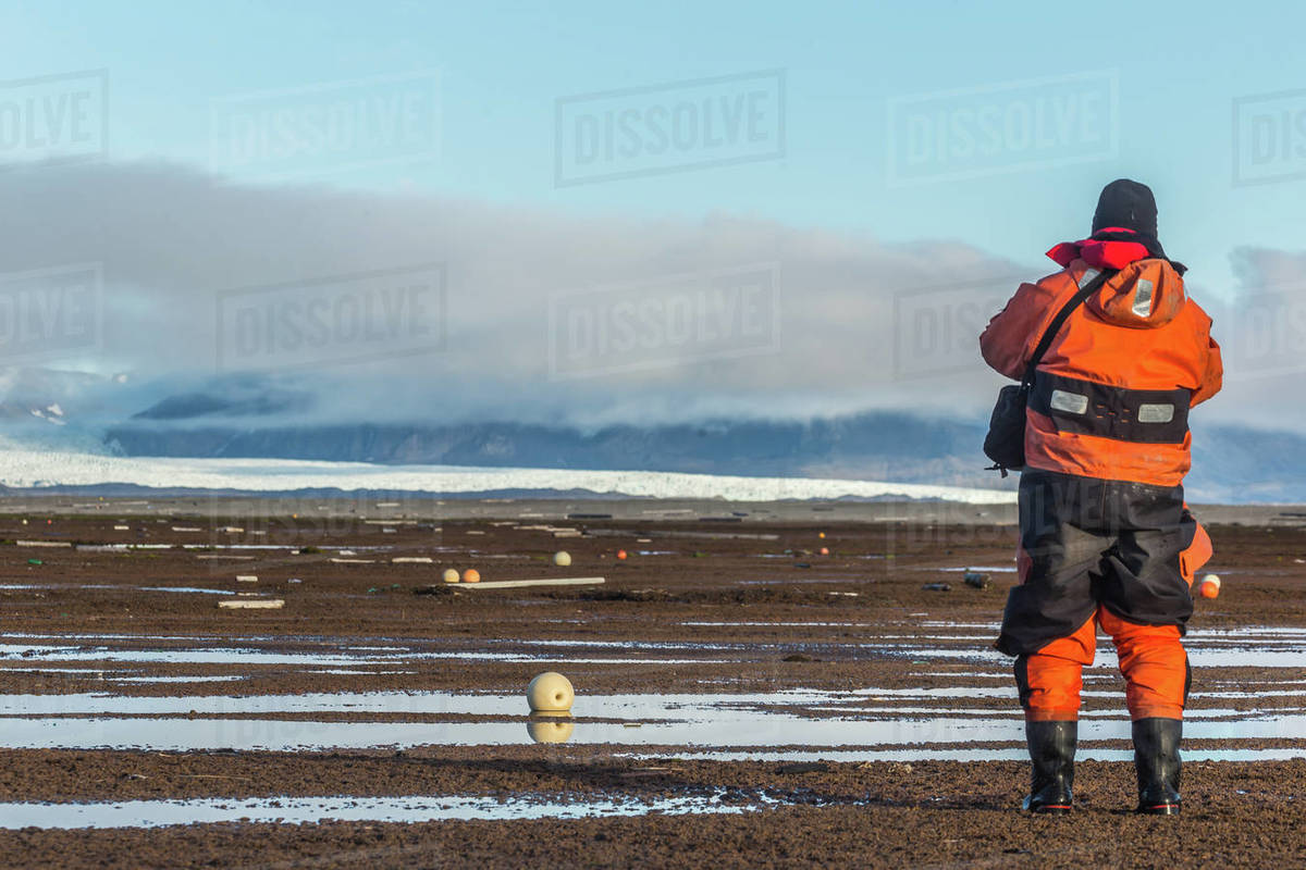Plastic pollution in Arctic coast. - Royalty-free Stock Photo | Dissolve