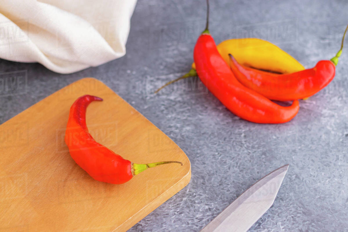 Presentation of Peruvian hot red chili (Aji Limo) - Royalty-free Stock ...