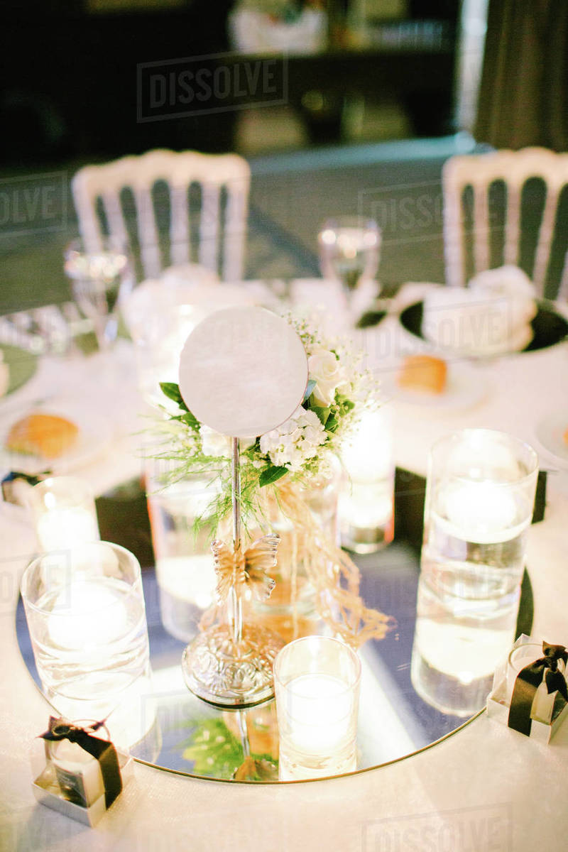Wedding dining table. Rustic wedding. - Royalty-free Stock Photo | Dissolve