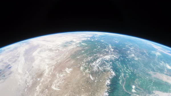 Spaceship flies over the planet Earth. View Of Planet Earth From Space ...