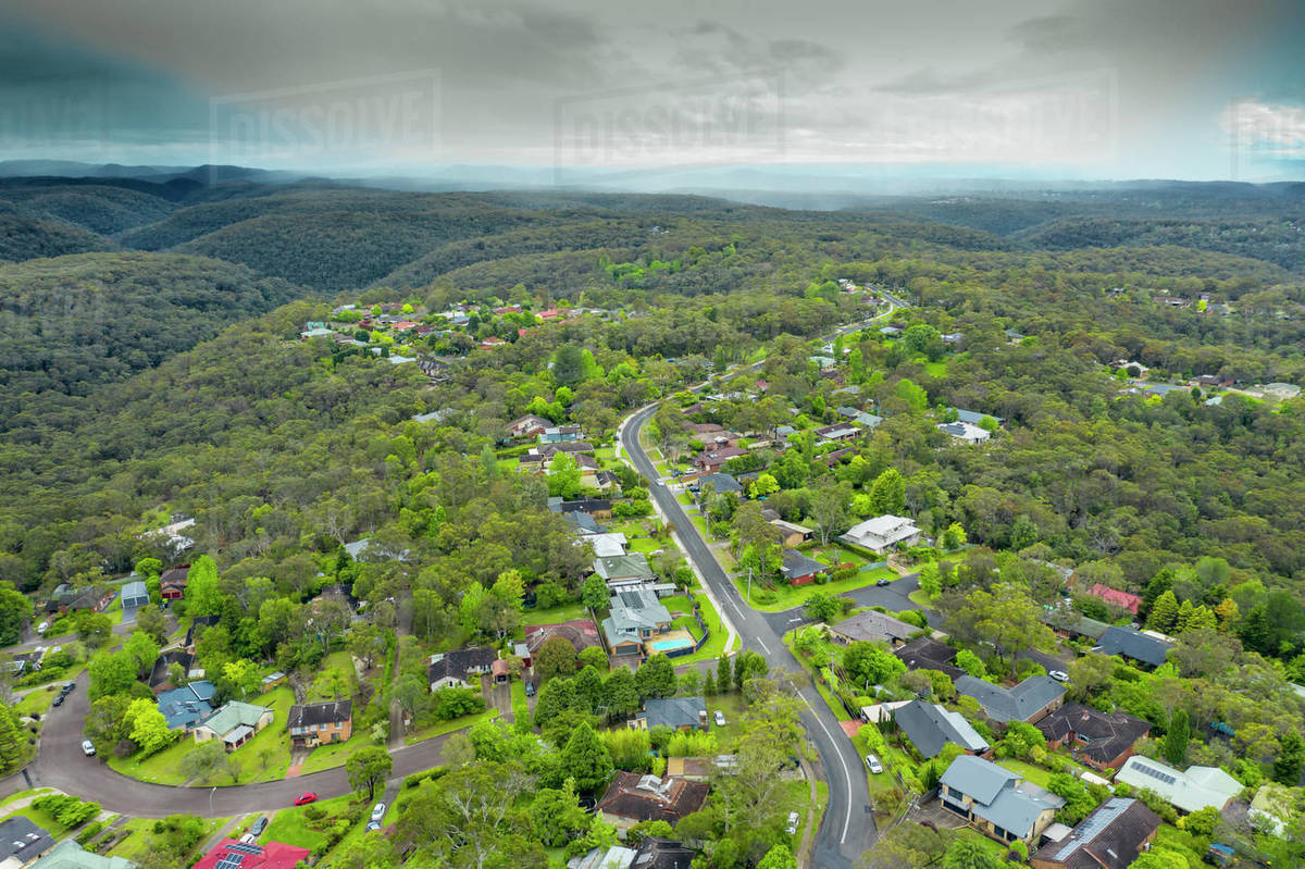 The township of Faulconbridge in The Blue Mountains - Stock Photo ...