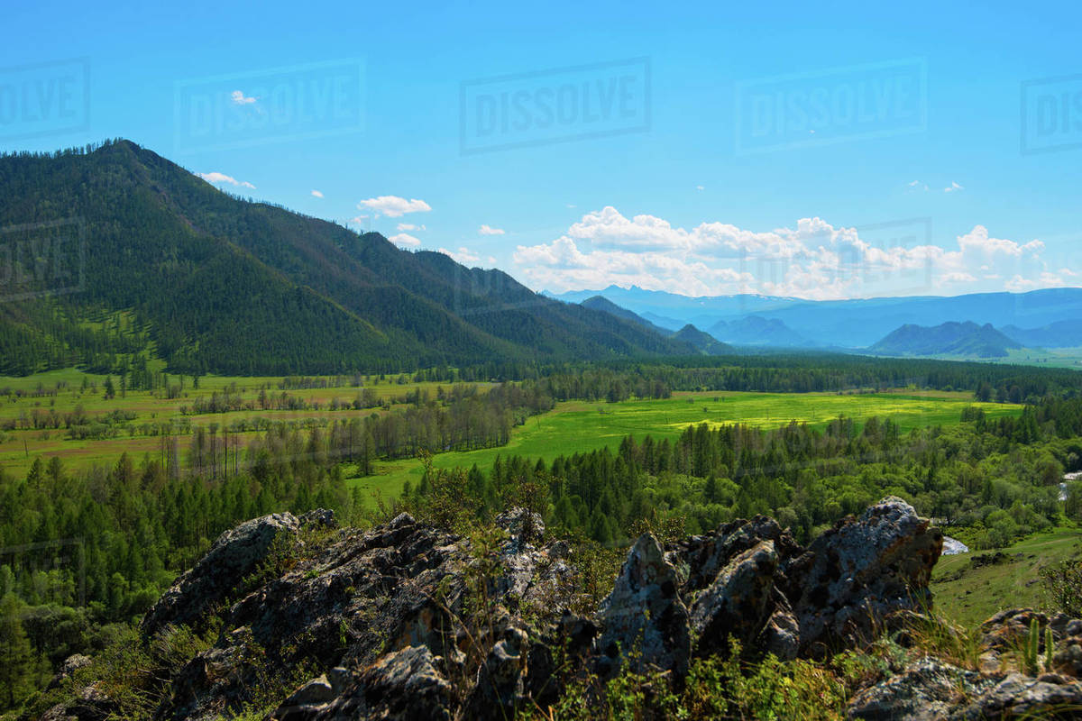 Beauty mountains landscape in Karakol valley, Altay, Siberia, Russia ...