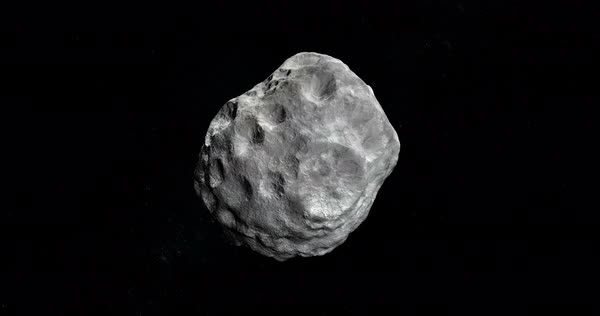 Nereid, third largest moon of Neptune, rotating. Loop - Stock Video ...