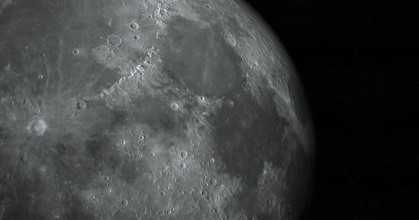 Mare Serenitatis and mare Tranquillitatis in the moon, 3d rendering ...