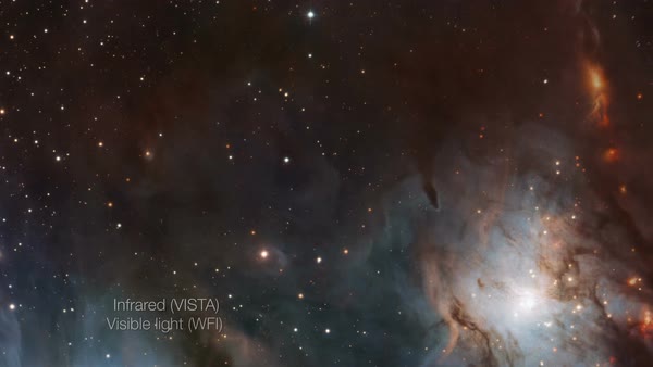 M78 nebula. Cross-fade rostrum footage of images of the M78 nebula ...