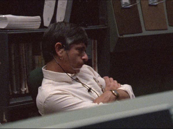 Challenger disaster, mission control after disaster. Footage of mission ...