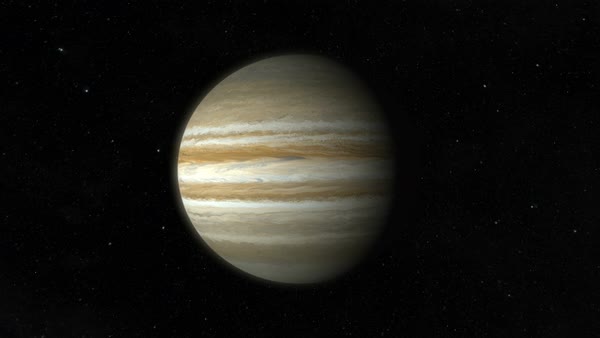 Animation of the cloud bands of the gas giant planet Jupiter. The light ...