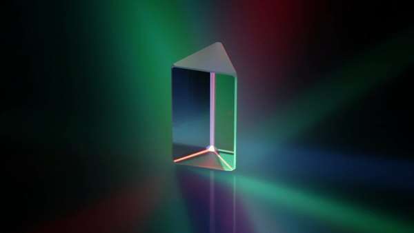 Rotating prism in coloured light. - HD Rights-managed Stock Video ...