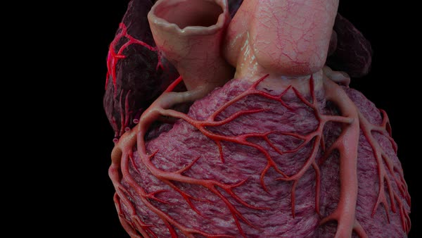 Coronary arteries, sinoatrial nodal artery - HD Rights-managed Stock ...