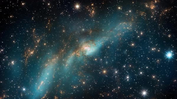 Outer space with stars, dust and galaxies. - Stock Video Footage - Dissolve