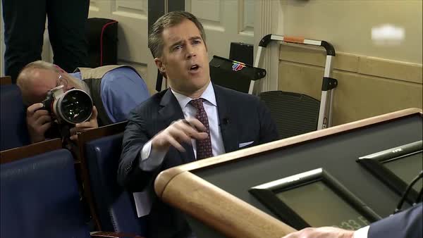 2020 - President Donald Trump is asked by NBC news reporter Peter ...