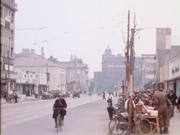 Scenes of Tokyo Japan in 1940's including destruction from bombing in ...