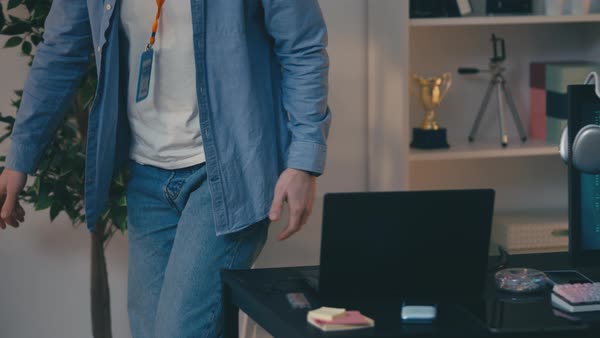 Male worker hugging female colleague at workplace, inappropriate ...