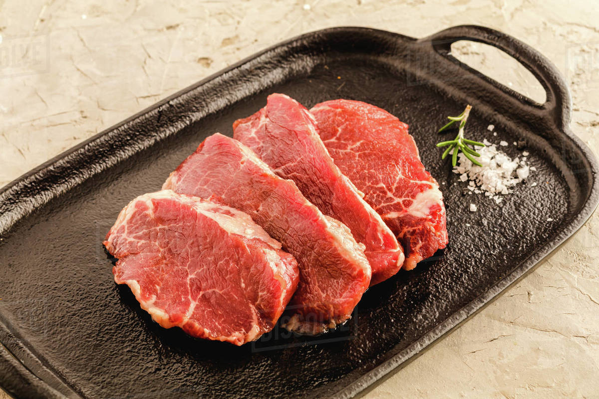 Raw iberican pork presa. Spanish delicatesen food - Royalty-free Stock ...