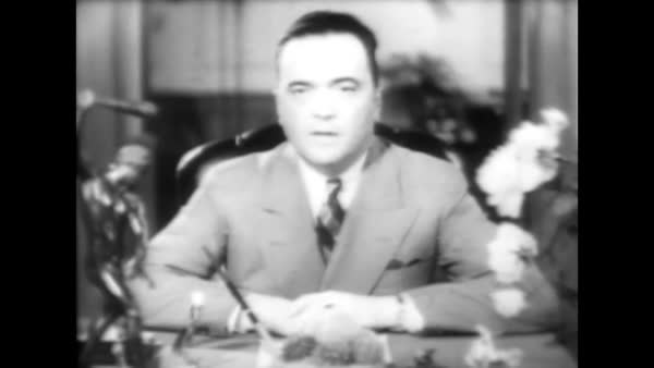 1936 - J. Edgar Hoover explains why the FBI is important. - Stock Video ...