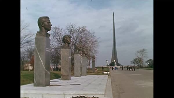 Soviet Space Center in the 1960's with busts of astronauts. - HD ...