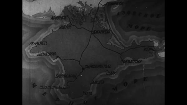 1944 - An animated map shows some of the Russian Navy's battle plans ...