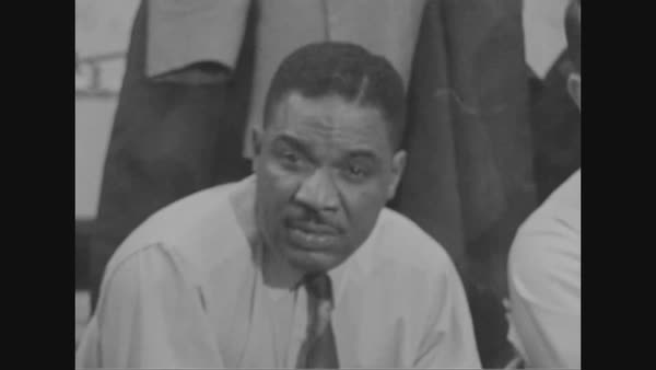 1968, CG 8225, Project director, Robert Shallow addresses the group ...