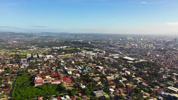 Davao city, the largest city on the island of Mindanao.Urban landscape ...