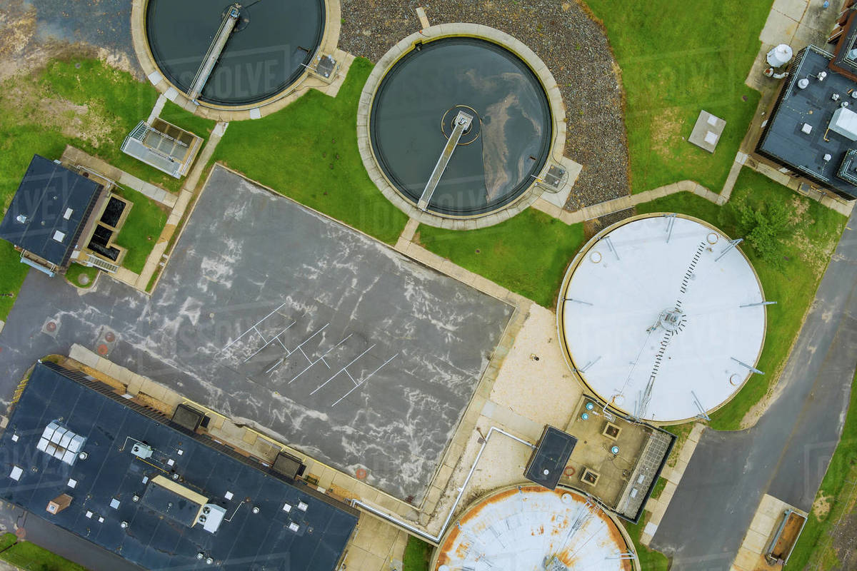 Industrial water treatment of primary sedimentation stage, sewage ...