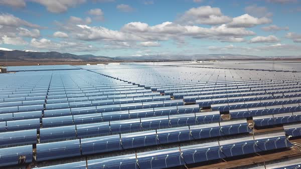 Drone - Solar Panel Energy Farm - South of Spain - 4K Royalty-free ...