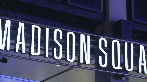 The famous Madison Square Garden sign in New York City. - Stock Video ...