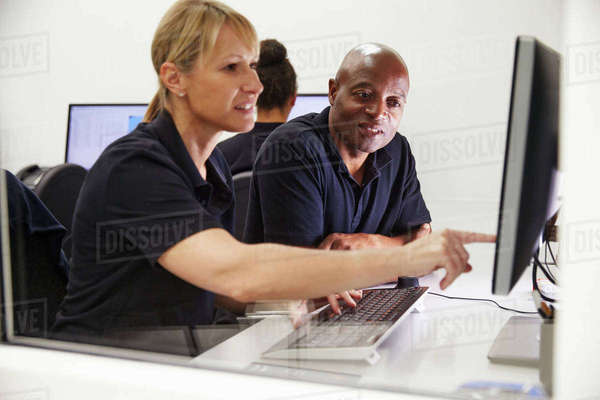 Engineers using cad system in design studio - Royalty-free Stock Photo ...