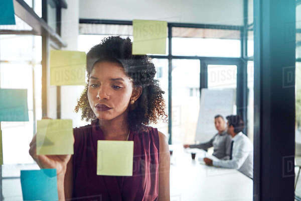 Thinking, strategy or black woman for business schedule planning ...
