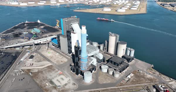 Coal power plant station energy electricity generation installation on ...