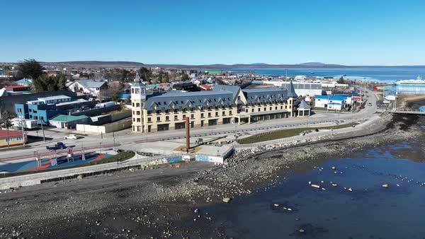 Medieval Building At Puerto Natales In Magallanes Chile. Antarctica ...